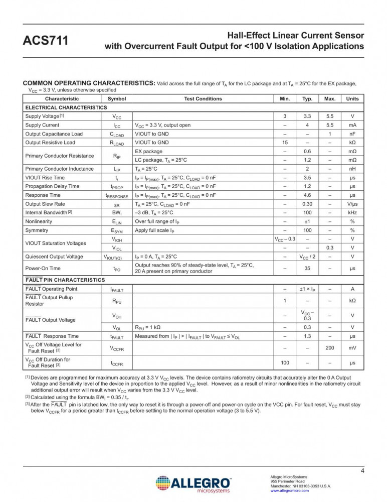 ACS711 datasheet page 4