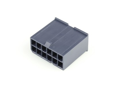 Mini-Fit Jr. Plug Housing, Dual Row without Panel Mount Ears, Nylon 6/6, UL 94V-2, 12 Circuits, Glow-Wire Capable, Black for sale