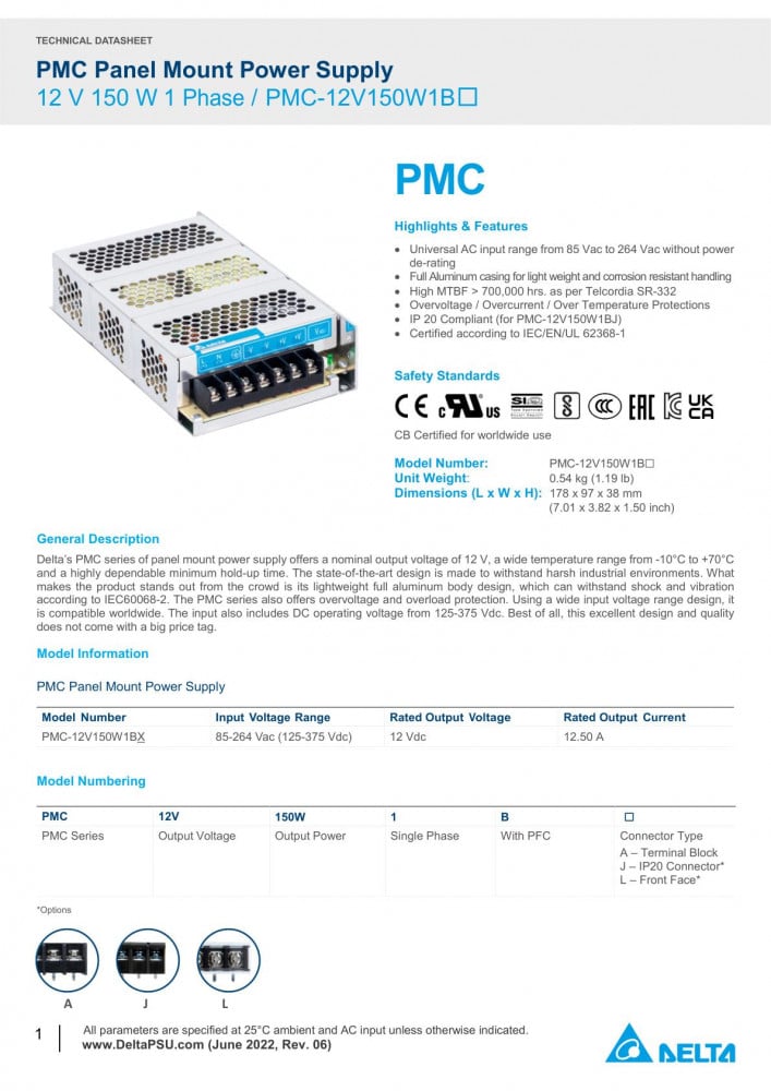 PMC datasheet page 1