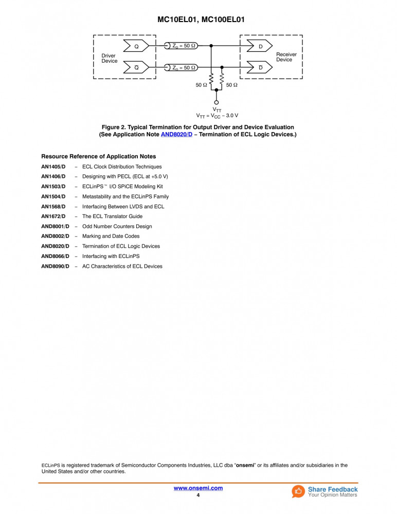 MC100EL01 datasheet page 4