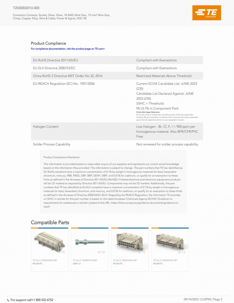 T2030002010-000 technical document page 2