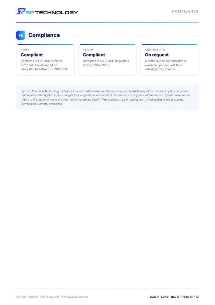 SZA-N-5G49 technical document page 10