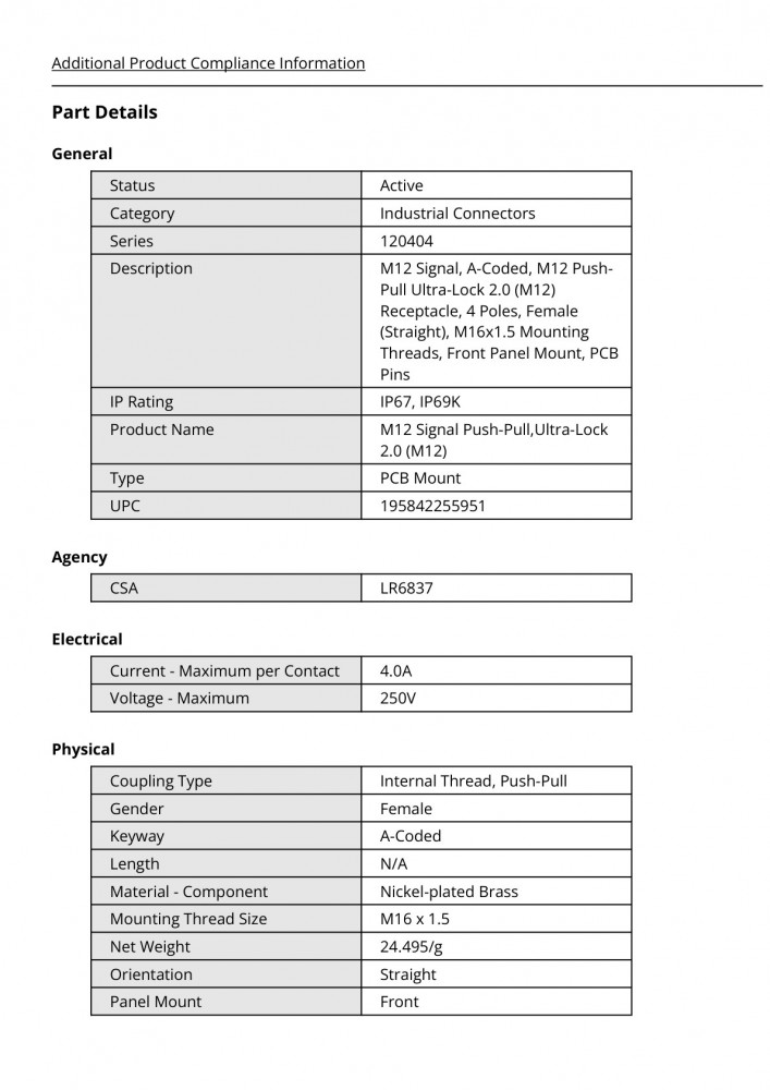 Molex product specification page 2