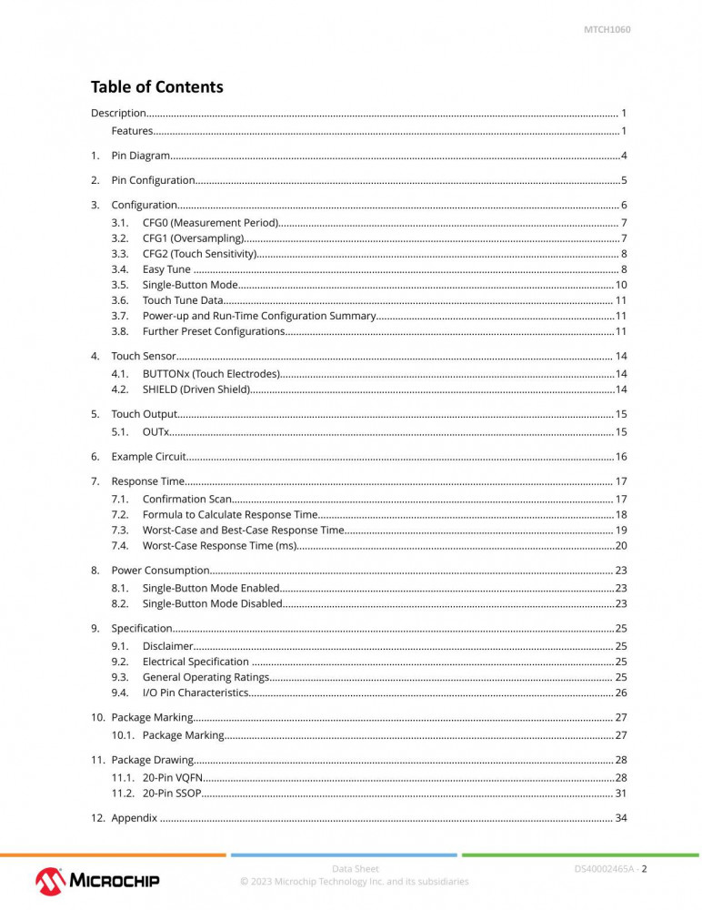 MTCH1060 technical document page 2