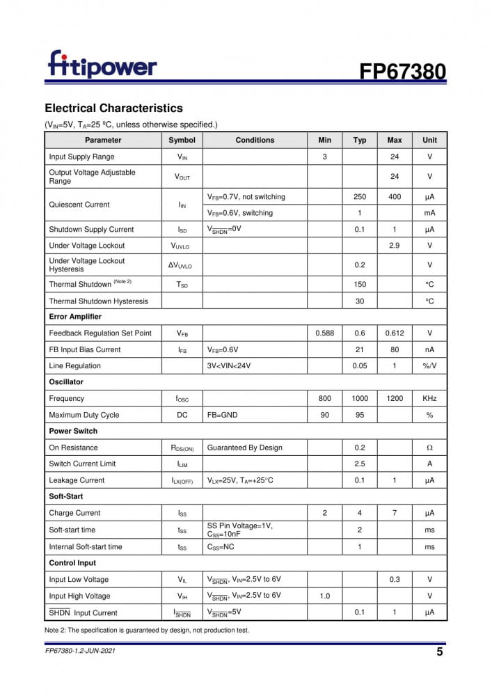 FP67380 datasheet page 5