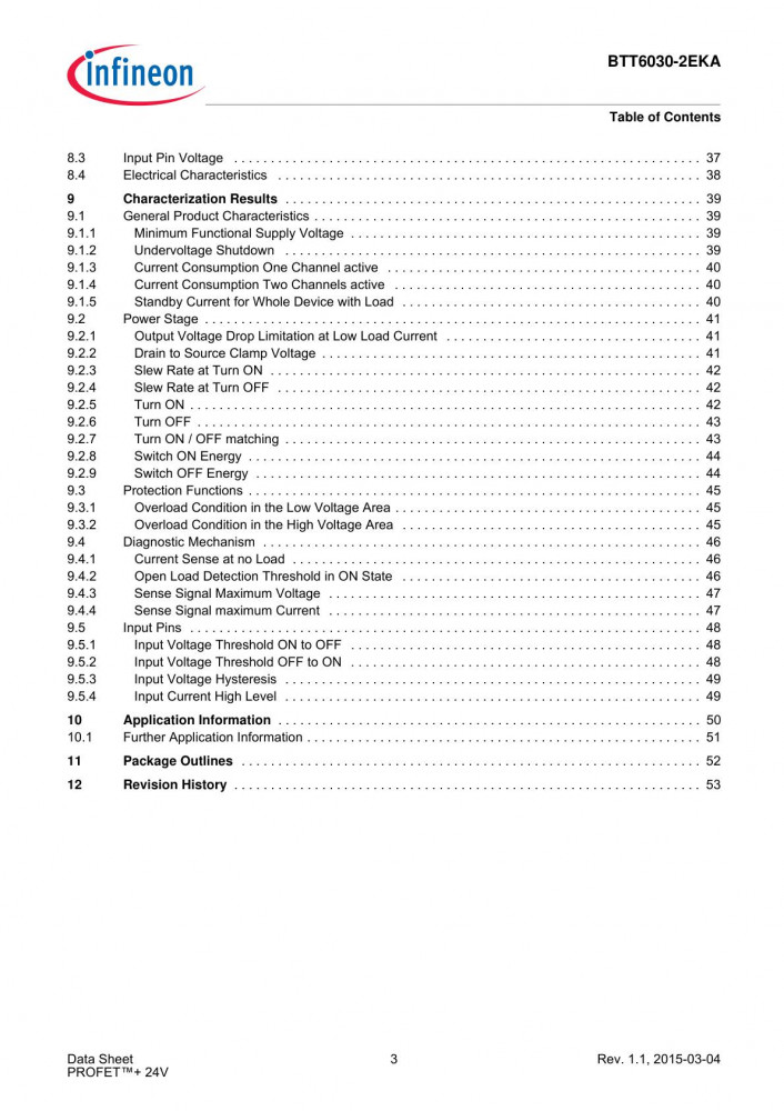 BTT6030-2EKA datasheet page 3