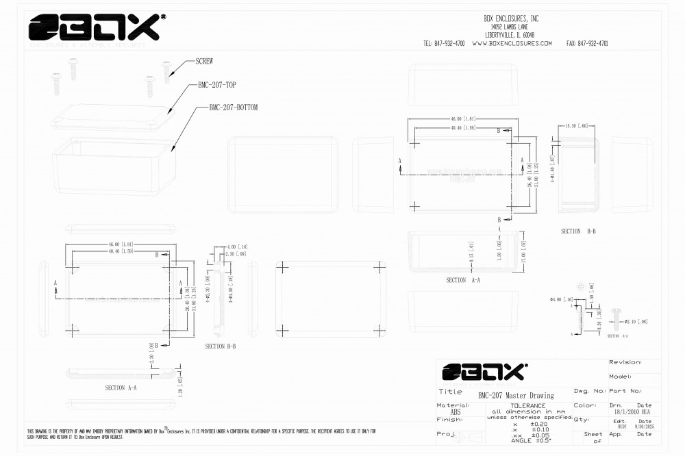BMC-207 master drawing visual reference