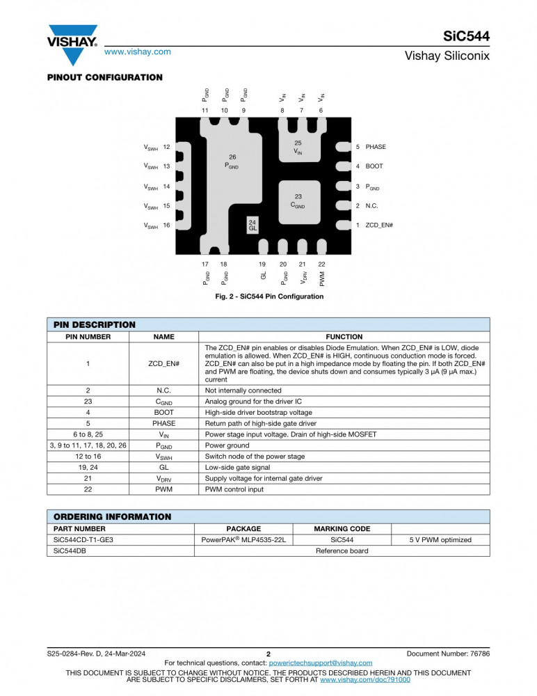 SIC544 datasheet page 2