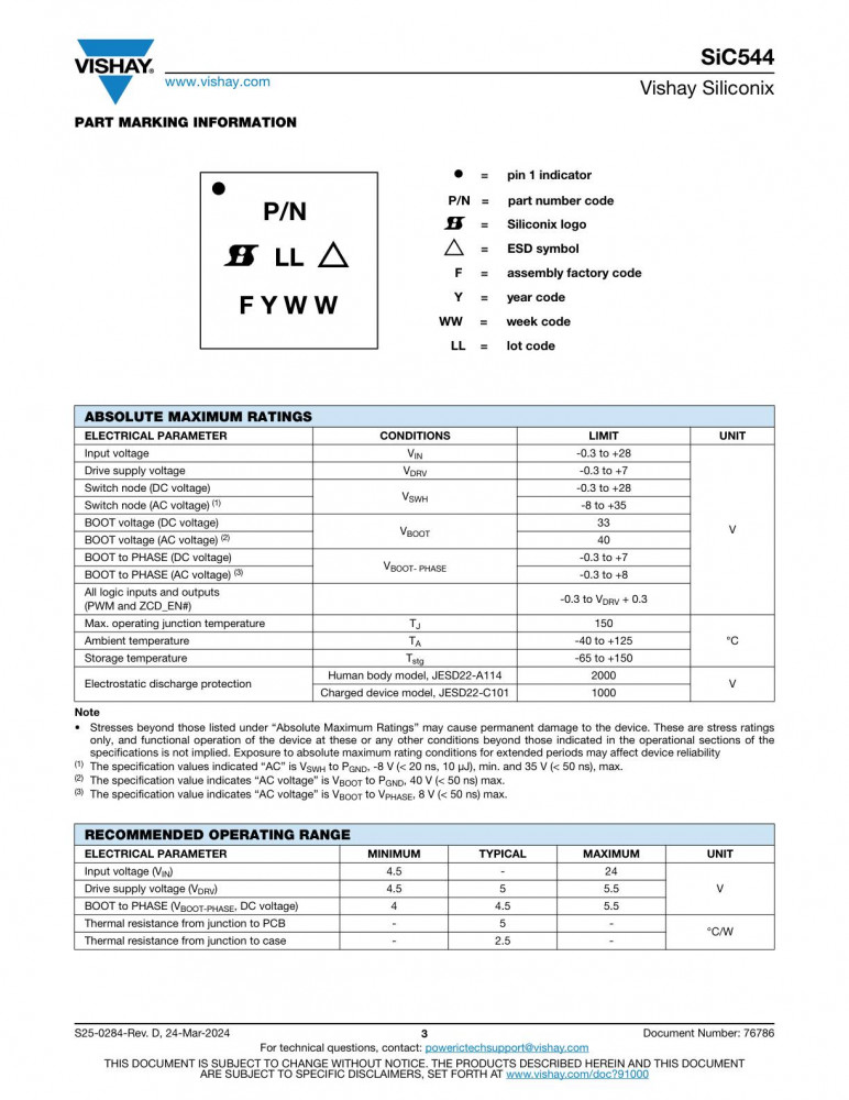SIC544 datasheet page 3