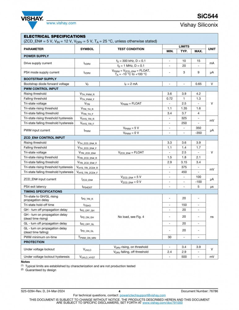 SIC544 datasheet page 4