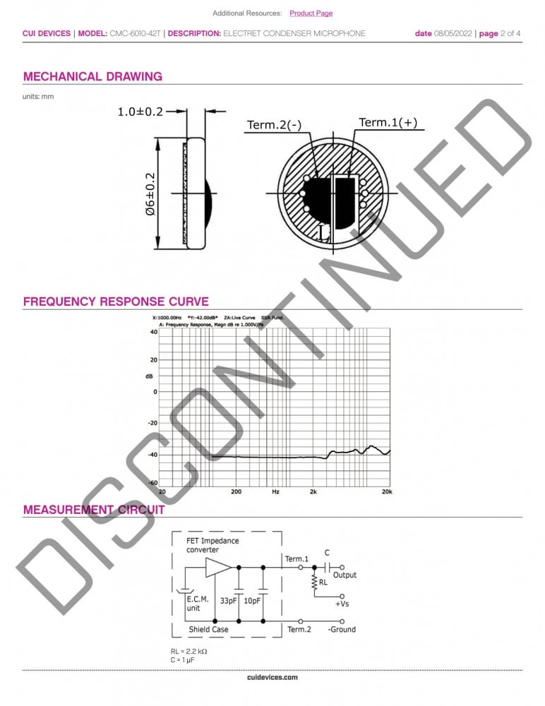 CMC-6010-42T datasheet page 2