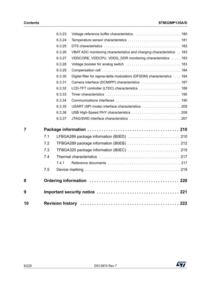 STM32MP135D document preview page 6