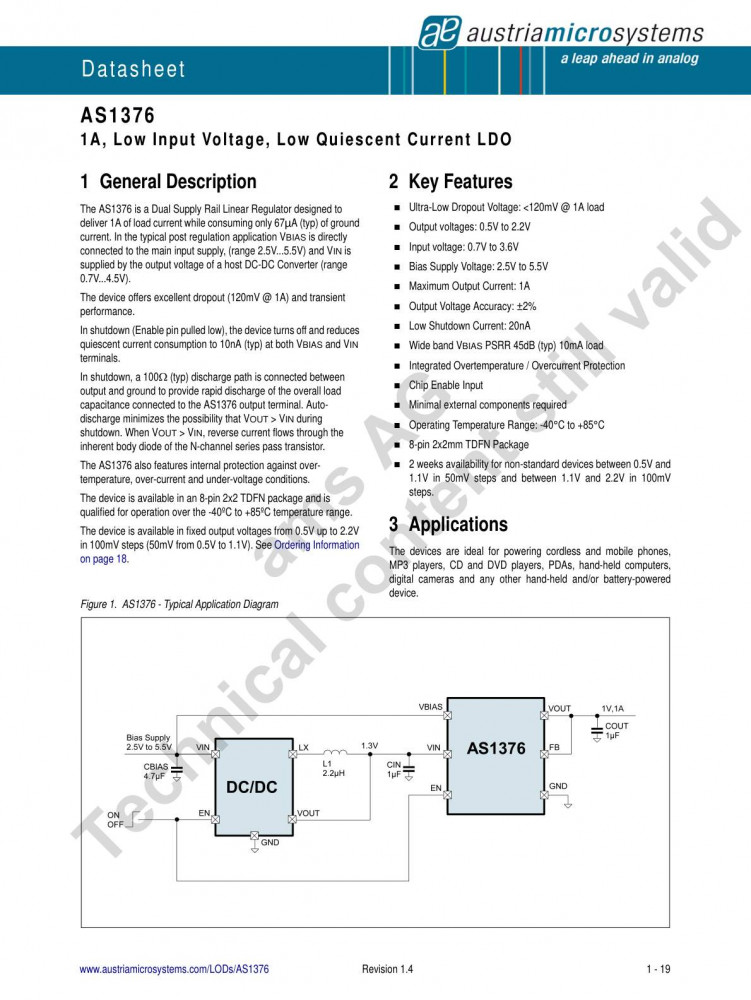AS1376 datasheet page 2