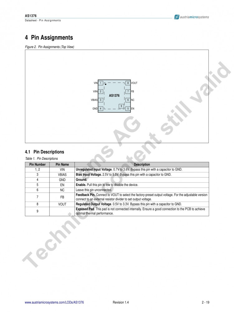 AS1376 datasheet page 3