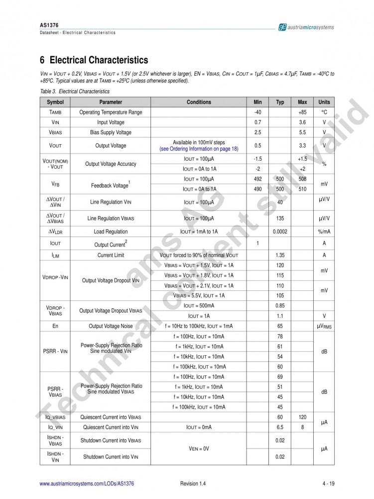 AS1376 datasheet page 5