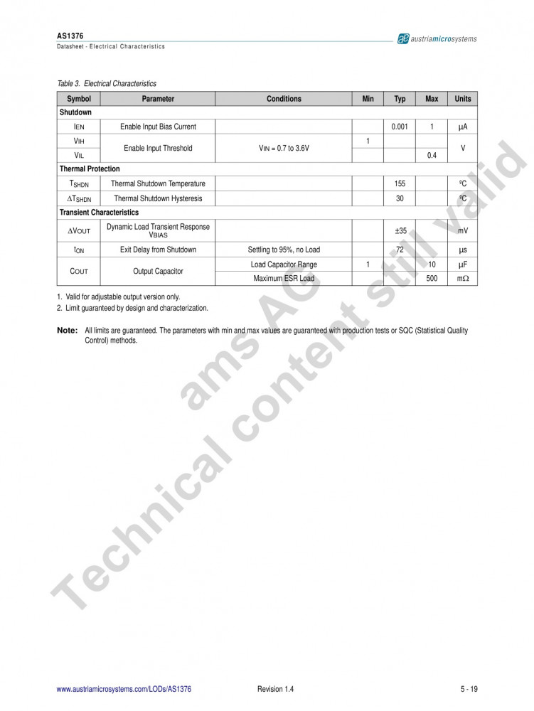 AS1376 datasheet page 6