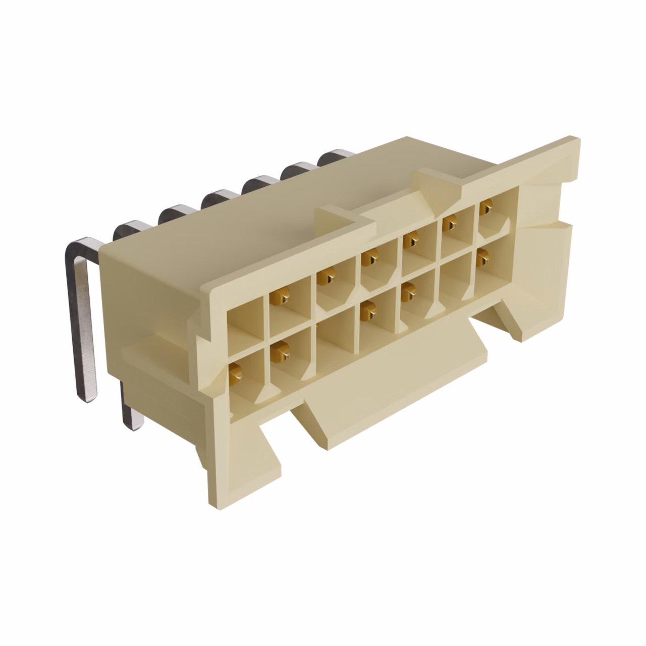 Mini-Fit BMI First Mate / Last Break Header, 4.20mm Pitch, Dual Row, Right-Angle, 24 Circuits, Nylon 6/6 UL 94V-0, Matte Tin (Sn) Plating