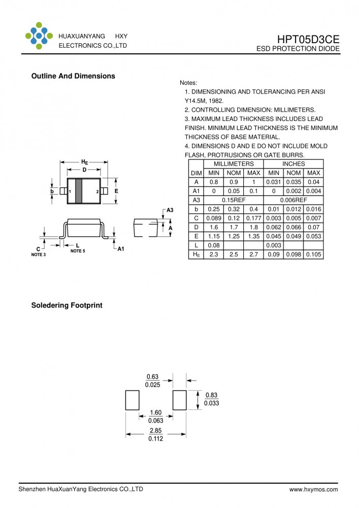 HPT05D3CE product document page 3