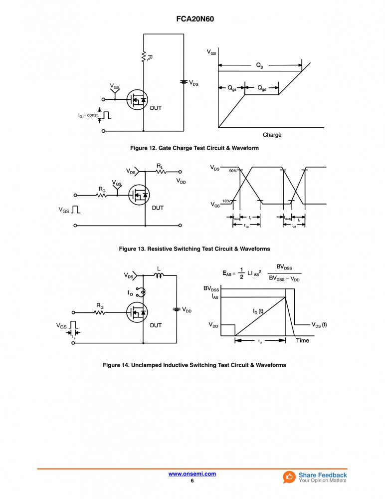 FCA20N60 datasheet page 6