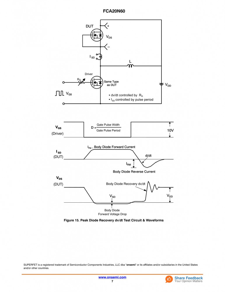 FCA20N60 datasheet page 7