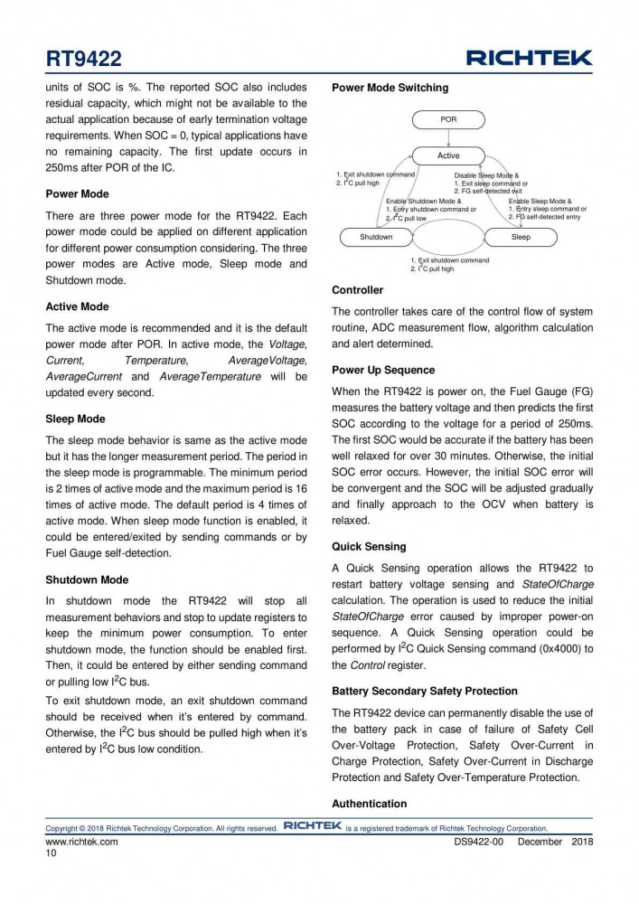 RT9422 technical document page 10