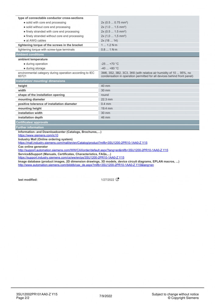 SIEMENS A6X30143846 datasheet page 2