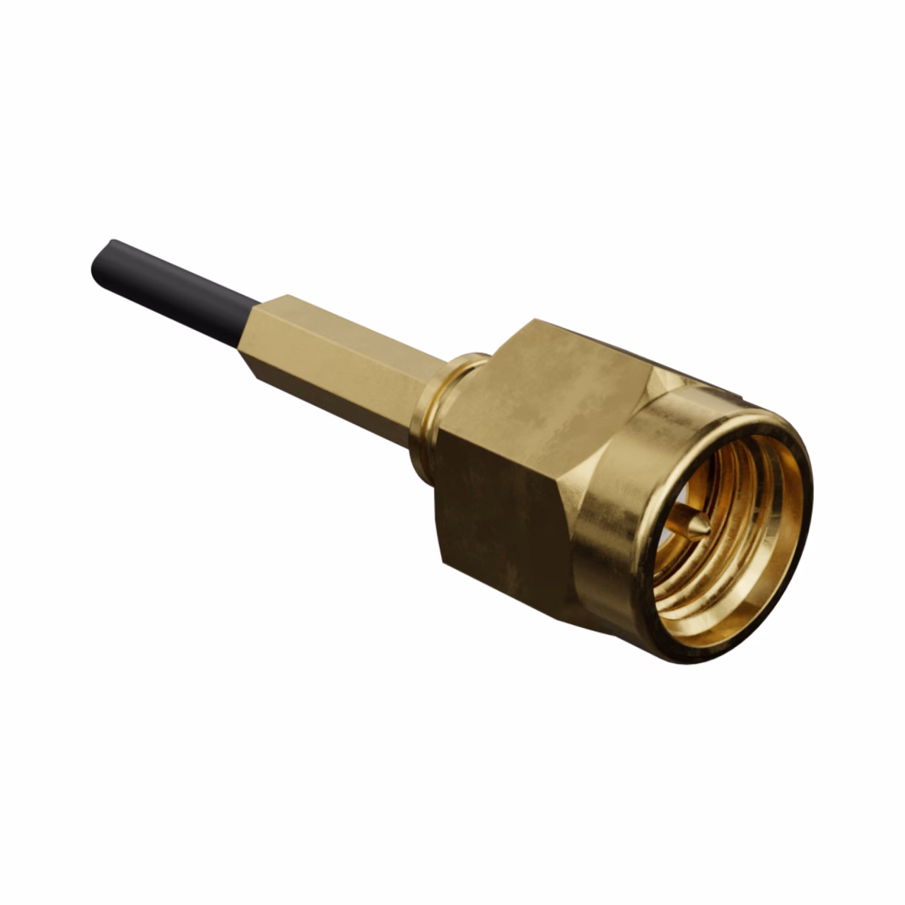 SMA Plug, Straight, Crimp, RG-178 Cable, Brass Body, Gold (Au) Plated, 50 Ohms for sale
