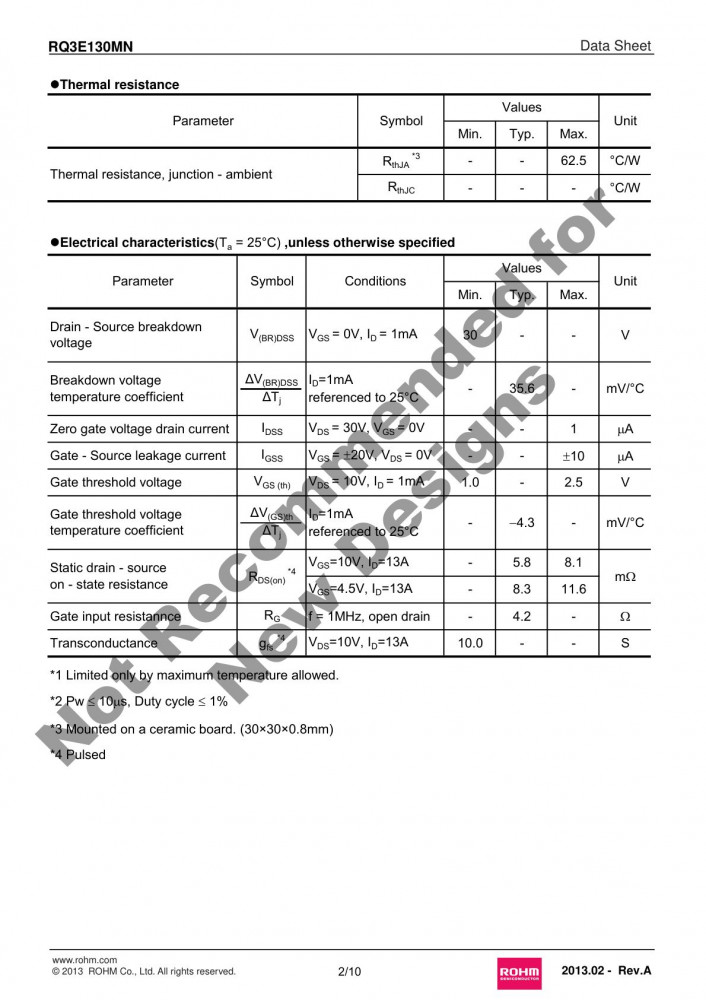 RQ3E130MNTB1 datasheet page 2