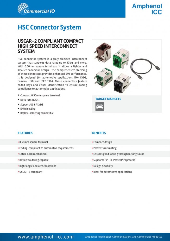 Amphenol HSC connector system document page 1