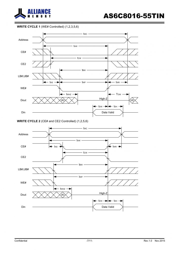 AS6C8016 datasheet page 7