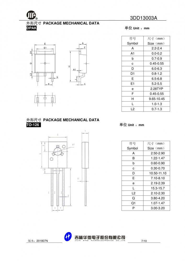 3DD13003A-126 datasheet page 7