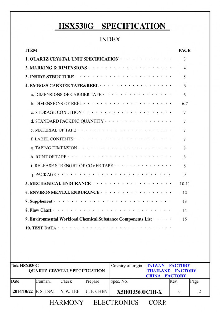 X5H013560FC1H-X specification page 2