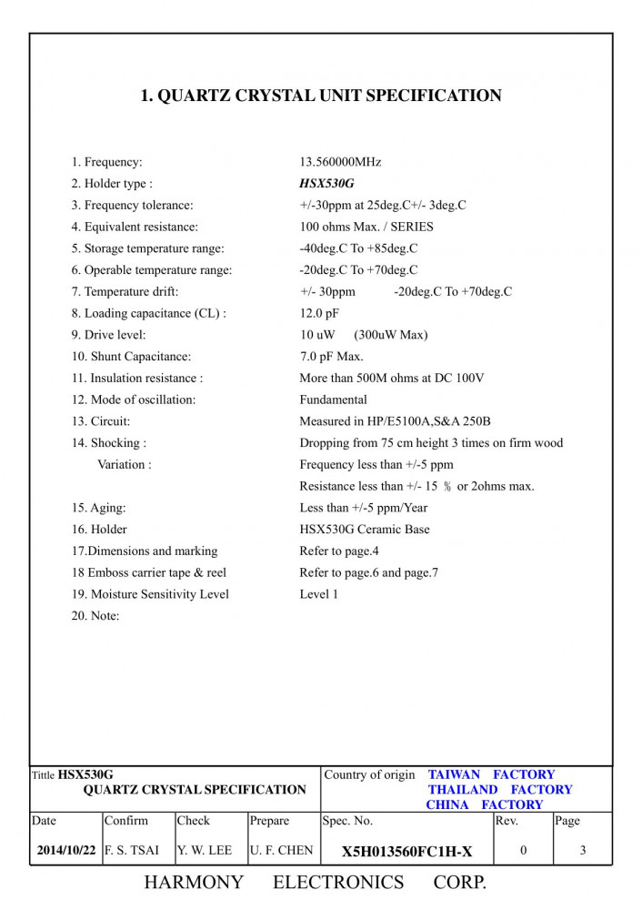 X5H013560FC1H-X specification page 3