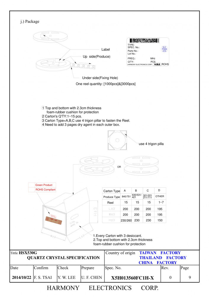 X5H013560FC1H-X specification page 9