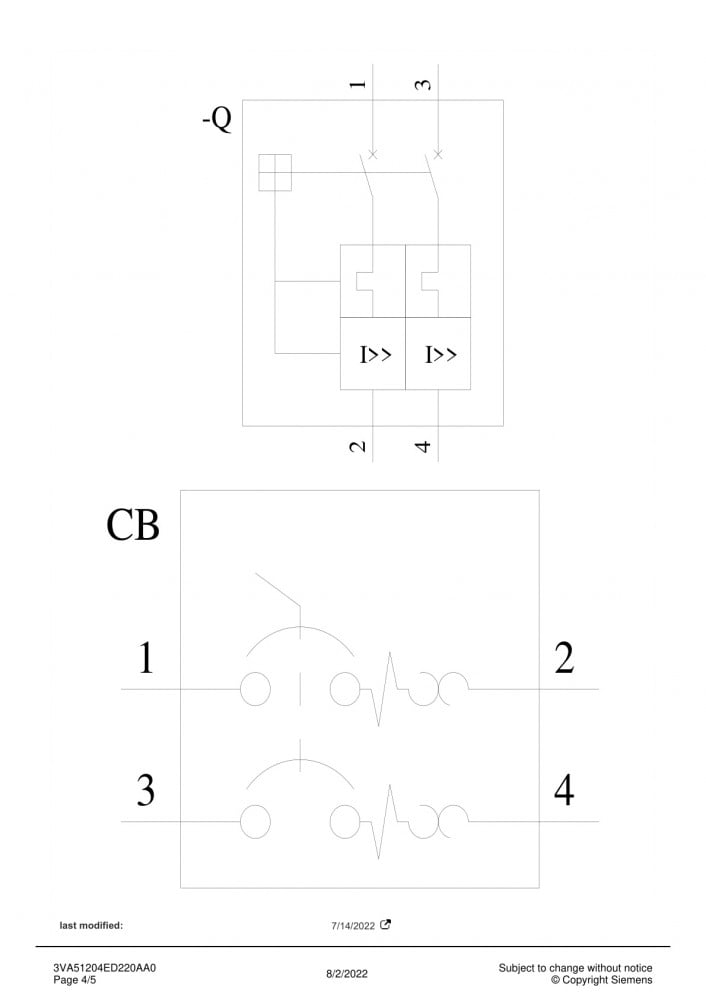 3VA5120-4ED22-0AA0 technical document page 4