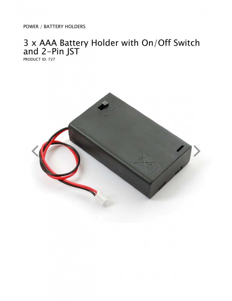 Adafruit 727 technical document page 1