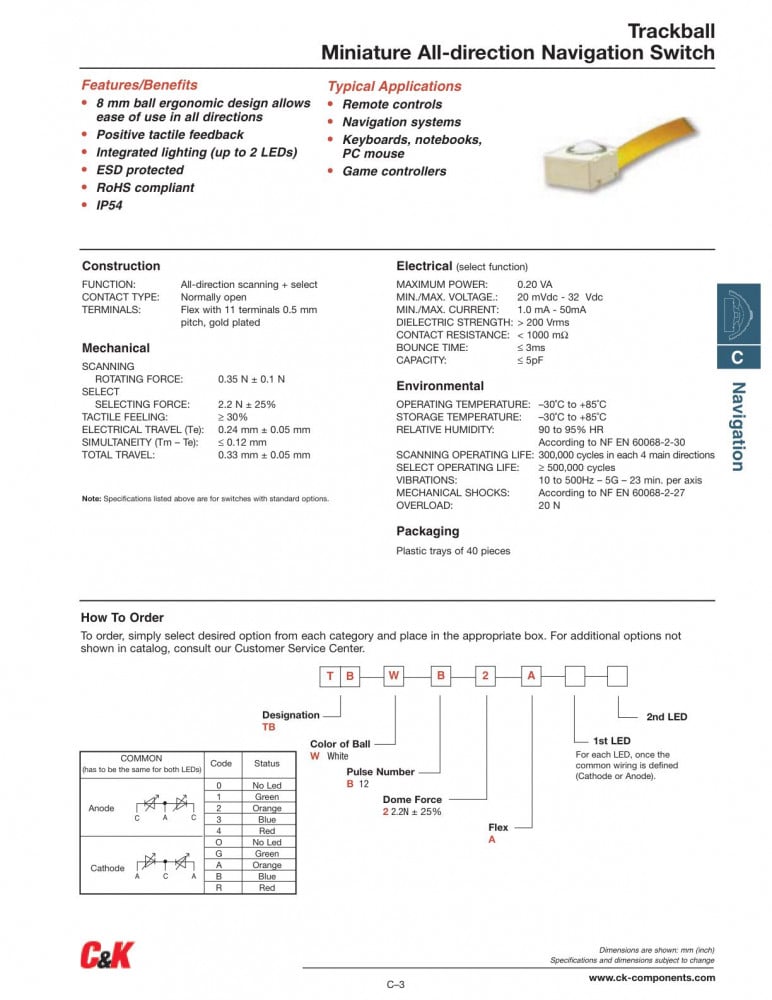 TBWB2A12 technical document page 1