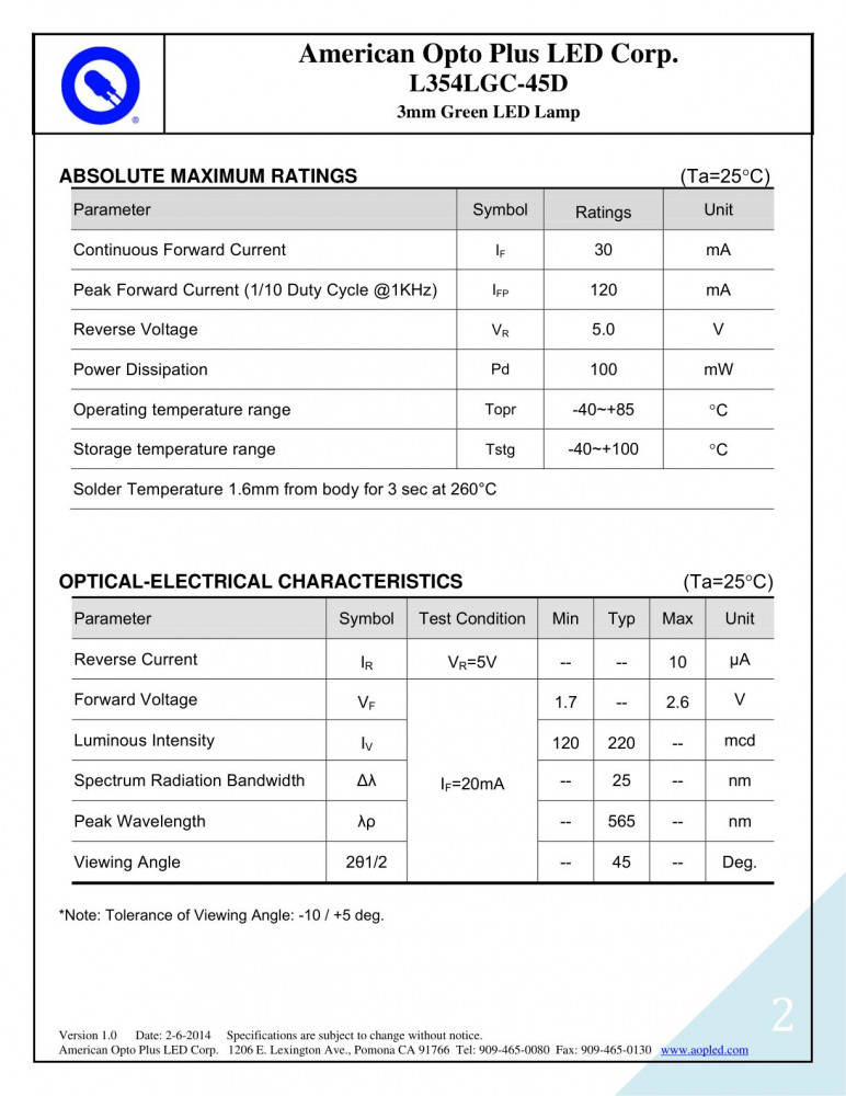L354LGC-45D datasheet page 2