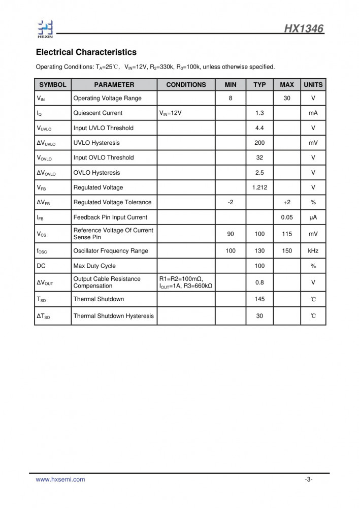 HX1346-AGC datasheet page 3