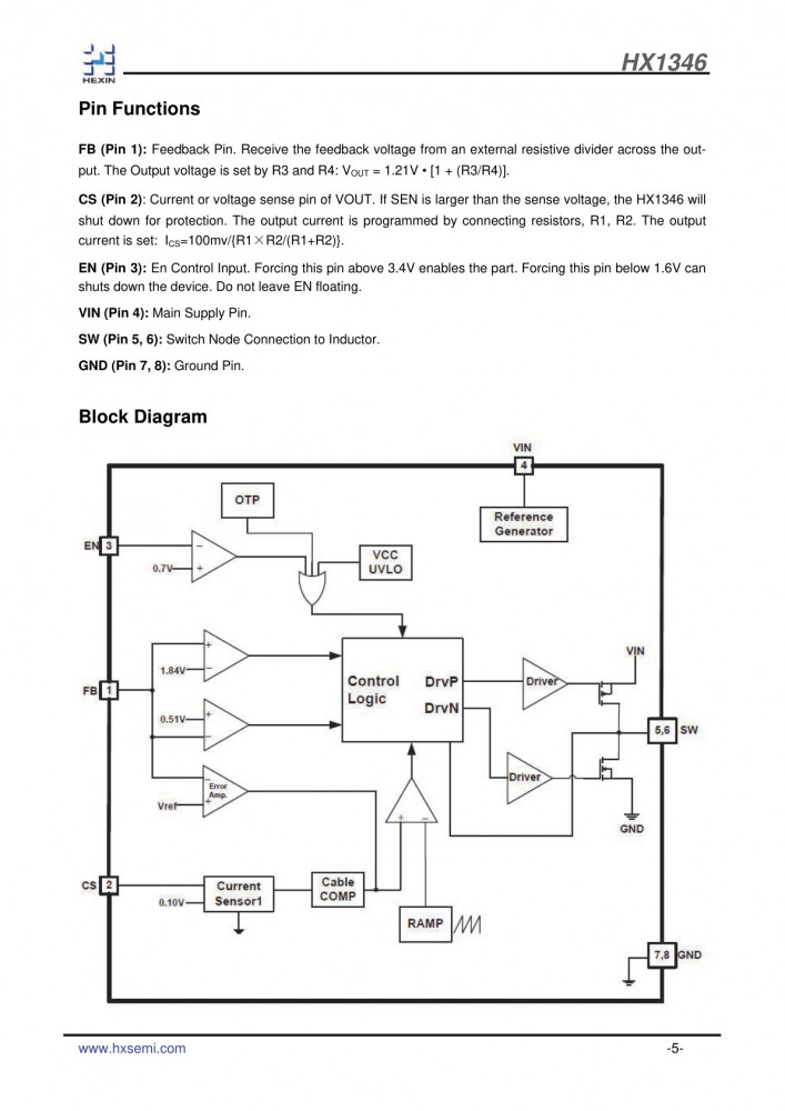 HX1346-AGC datasheet page 5