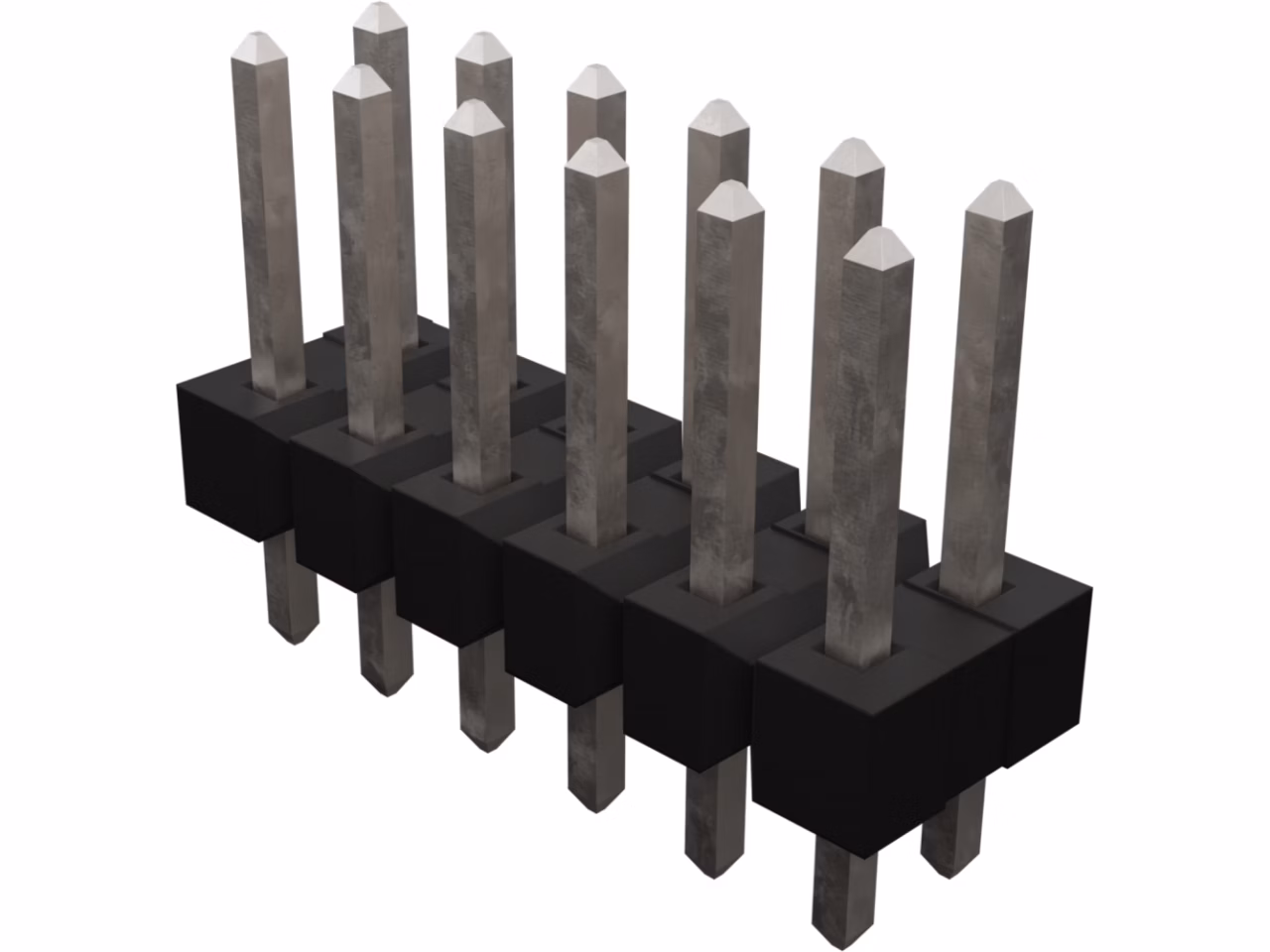 C-Grid Header, 2.54mm Pitch, Through Hole, Dual Row, Vertical, 12 Circuits, 2.54µm Tin (Sn) Plating, Tray Packaging, Lead-Free for sale