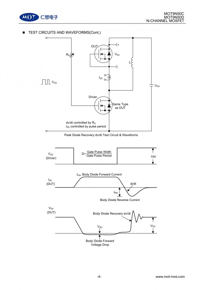 MOT9N50D datasheet page 4