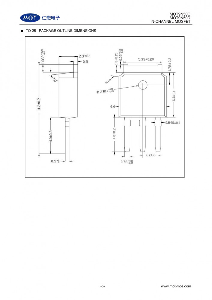 MOT9N50D datasheet page 5