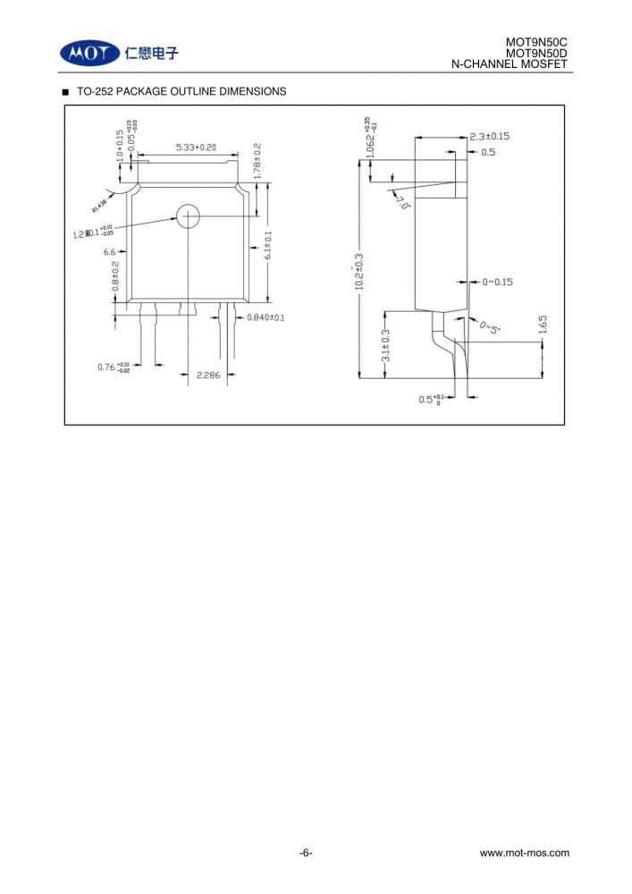 MOT9N50D datasheet page 6