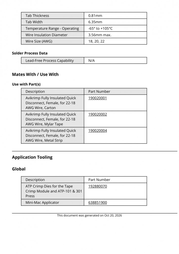 Technical document page 3 for product reference