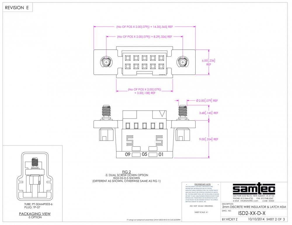 Samtec ISD2-XX-D-X drawing page 2