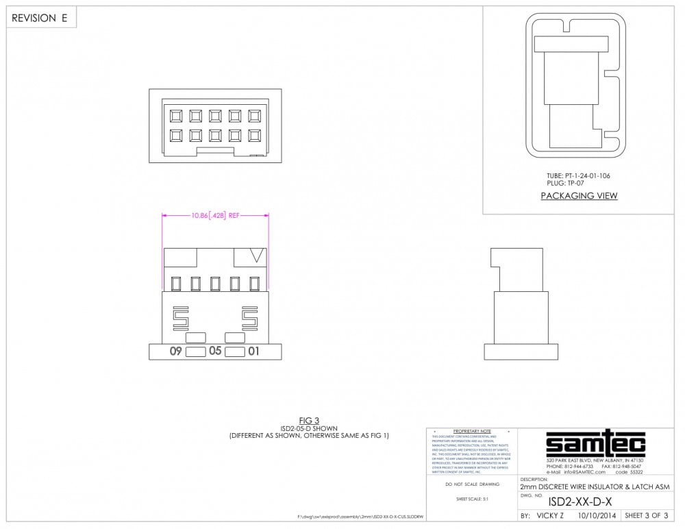 Samtec ISD2-XX-D-X drawing page 3