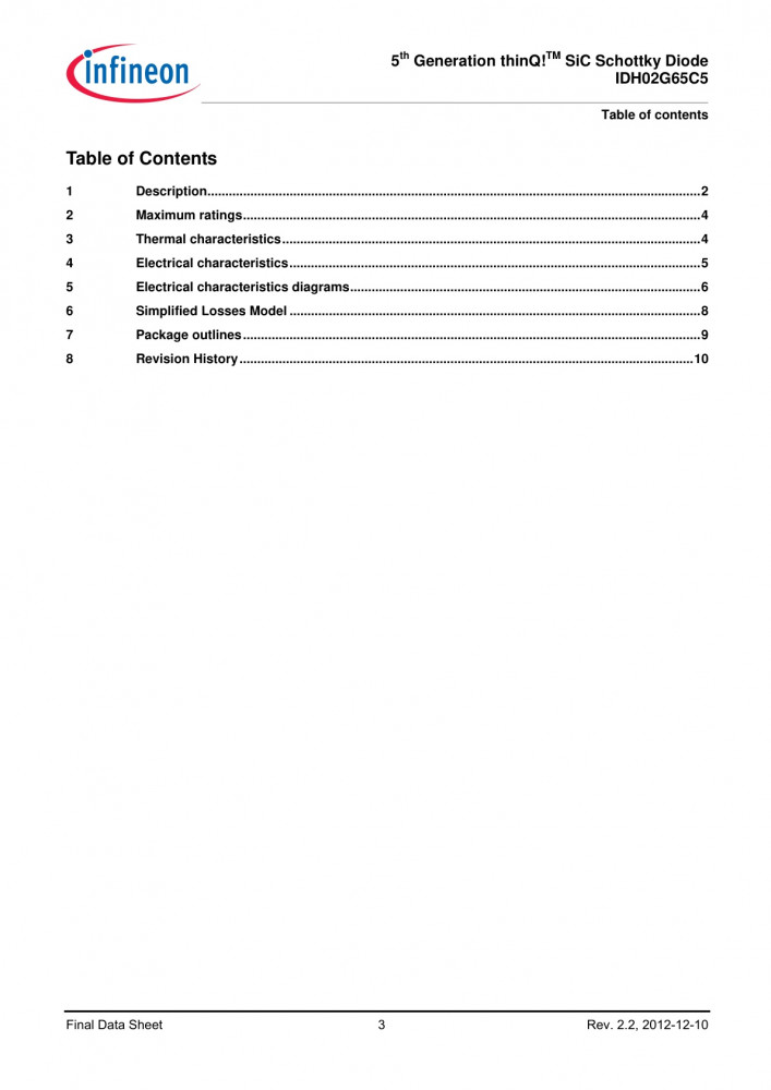 IDH02G65C5 datasheet page 3
