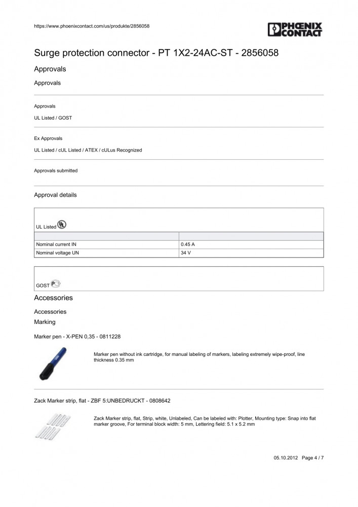 Phoenix Contact 2856058 technical document page 4