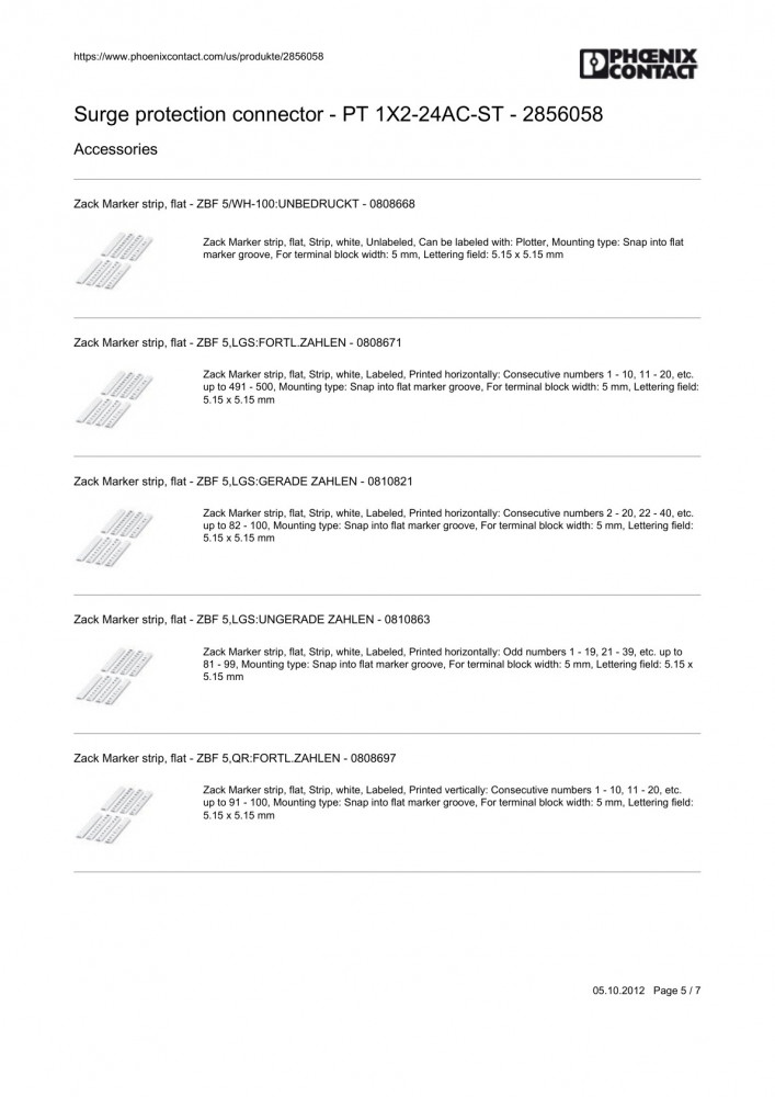 Phoenix Contact 2856058 technical document page 5